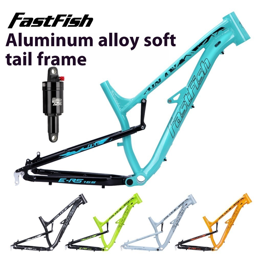 Fastfish Mountain Bike Soft Tail Frame 91.6cm Disc Brake Aluminum Frame Quick Release Shock ...