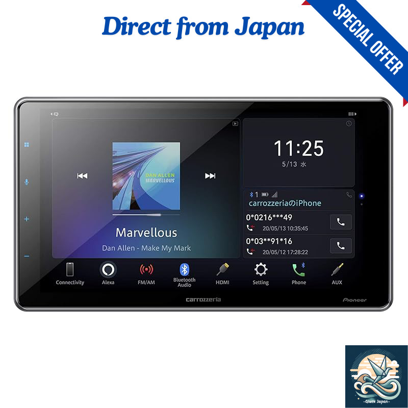 Pioneer DMH-SF700 9-Inch Floating Display Audio - Compatible with Apple CarPlay, Android Auto ...