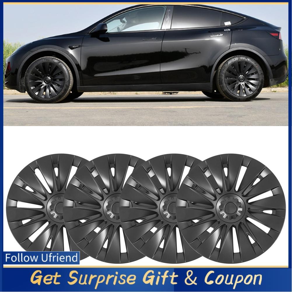 Ufriend CFTGIW ABS Dark Gray 19 inch Hubcaps with Full Wrap Design for ...