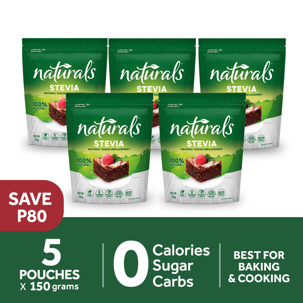 Naturals Stevia Zero Calorie Sweetener 150g - 5 Packs (Natural Stevia ...
