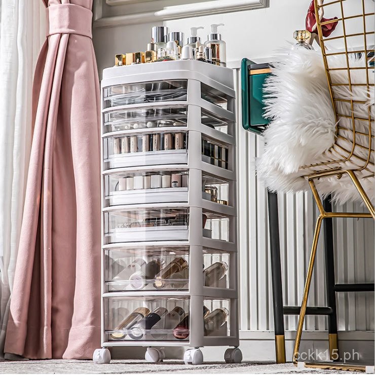 Luxury Makeup Storage Cabinet Floor-standing Lipstick Mask Makeup Brush ...