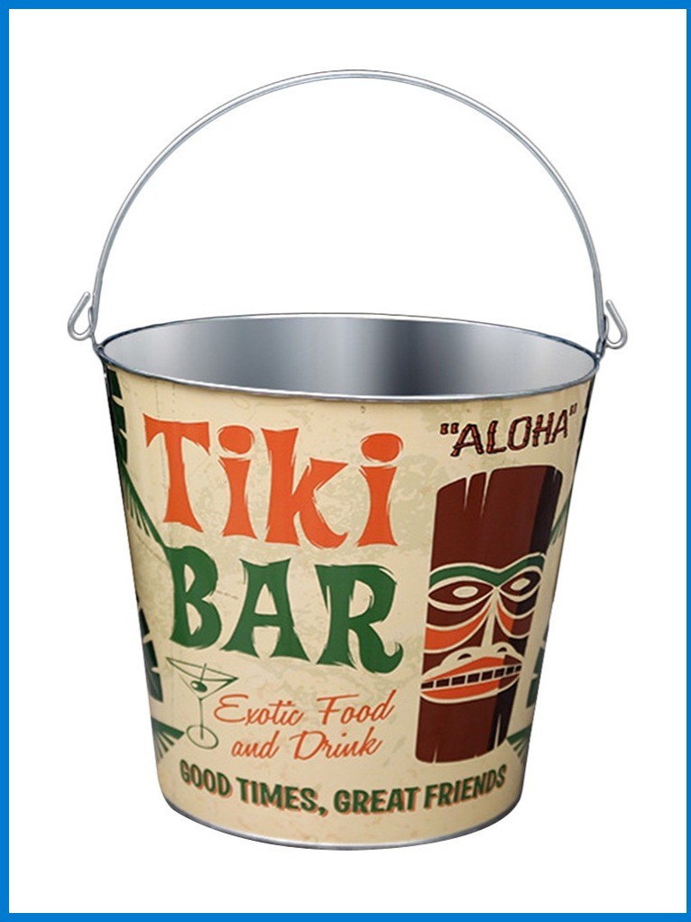 Sodas Drinks Plants Decor Botanical Ice Bucket Tiki Bar Party Tubs For ...