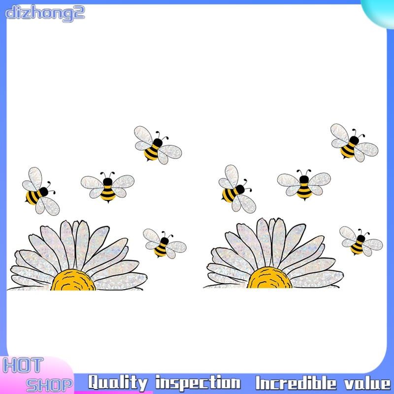 [dizhong2]Cute Bee Style Glass Sticker, Bee Window Decal - Stained ...