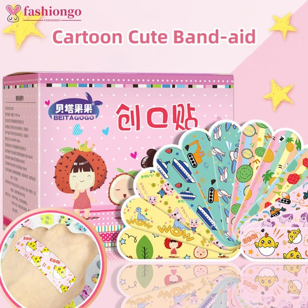 FASHIONGO 120pcs/box Colorful Cartoon Cute Band Aids Waterproof ...