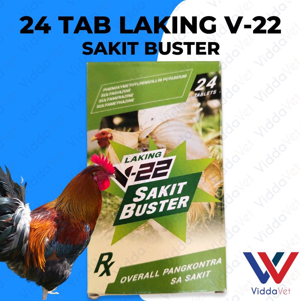 Laking V22 Sakit Buster 24 Tablets for Effective Animal Care | Shopee Philippines