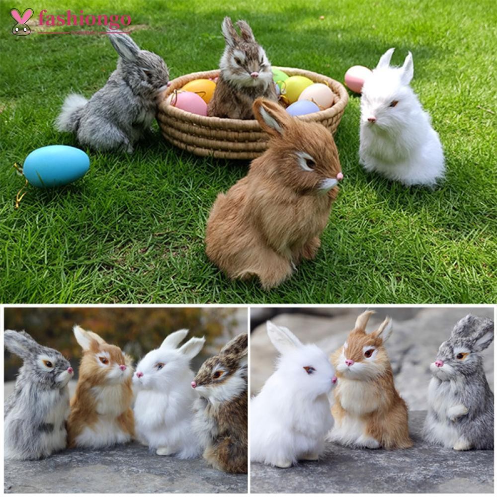 FASHIONGO Simulation Chick Rabbit Plush Toy Children Cognition Chicken ...