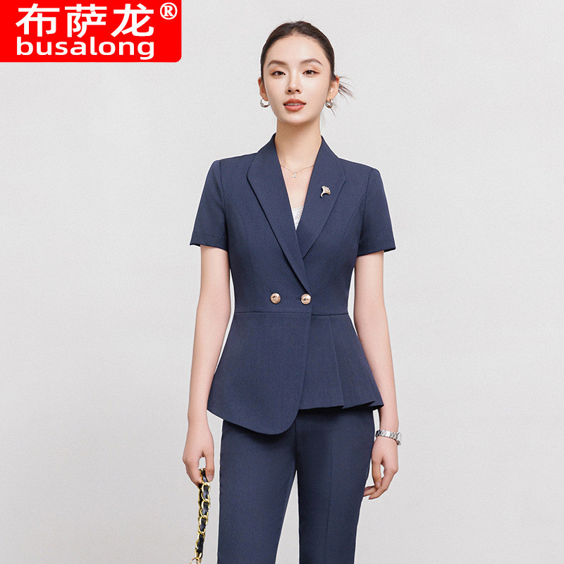 Professional Suit Set for Women, Summer Short Sleeve, Elegant Hotel ...