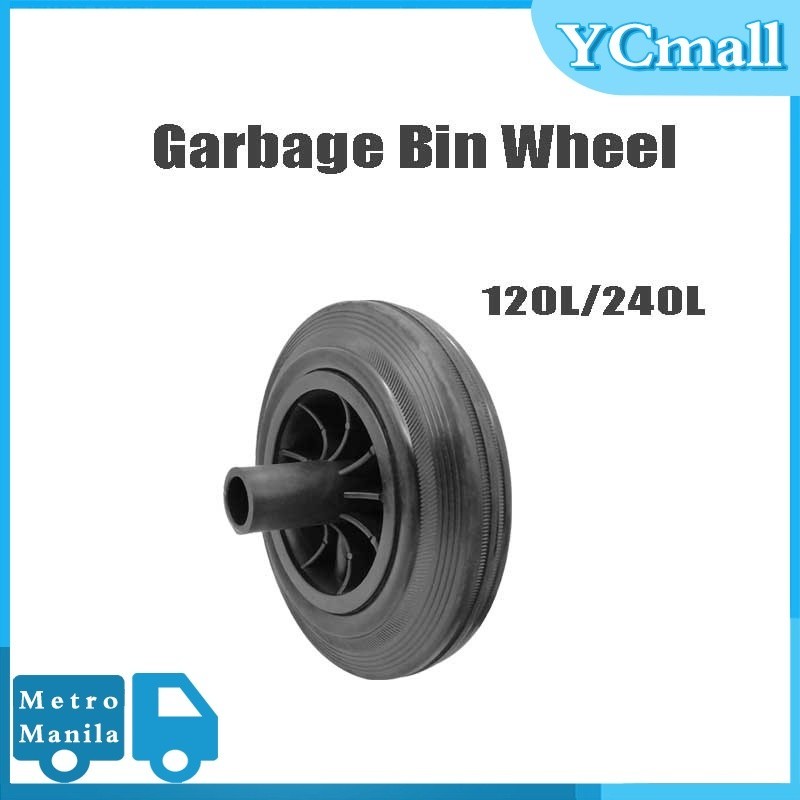 120/240 L Universal Garbage Bin Wheel Trash Bin Solid Rubber Wheel ...
