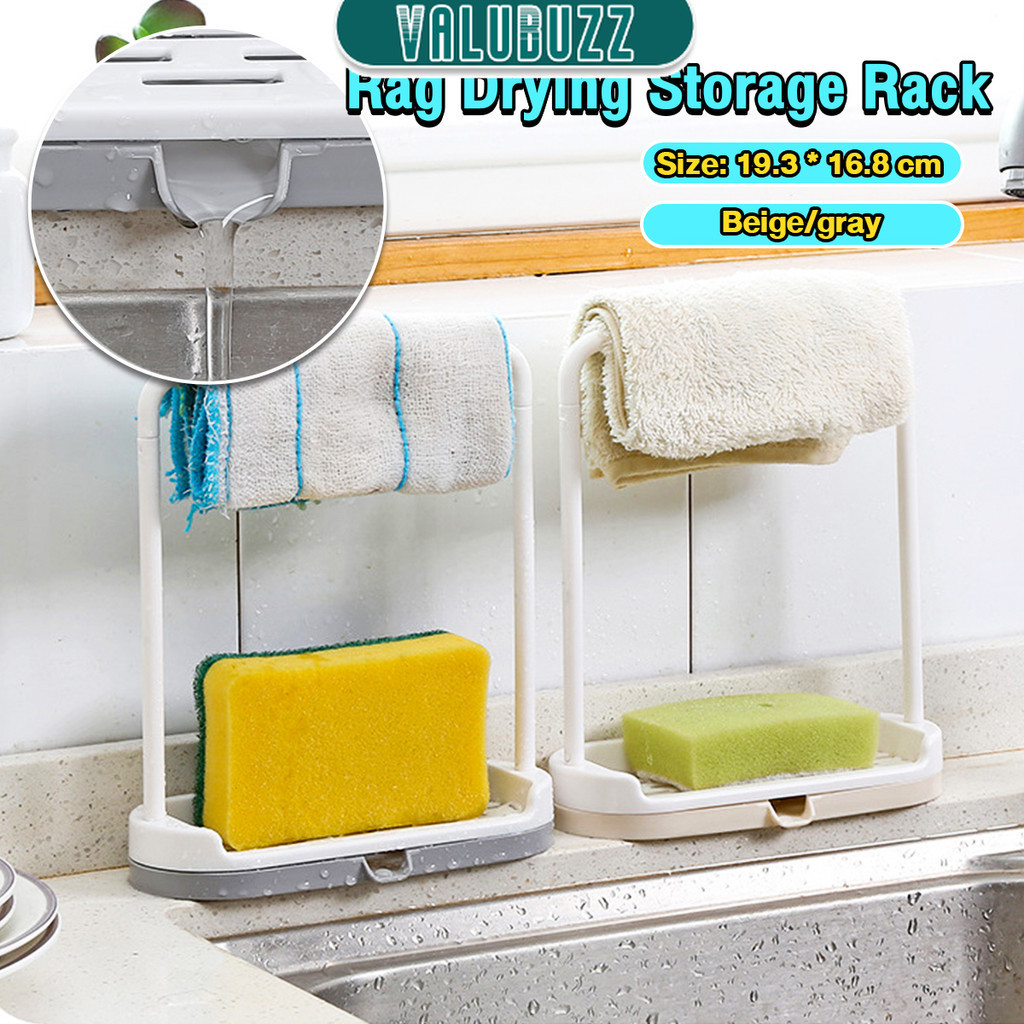 VLB Kitchen dishcloth hanger bathroom soap rack rag drying storage rack ...