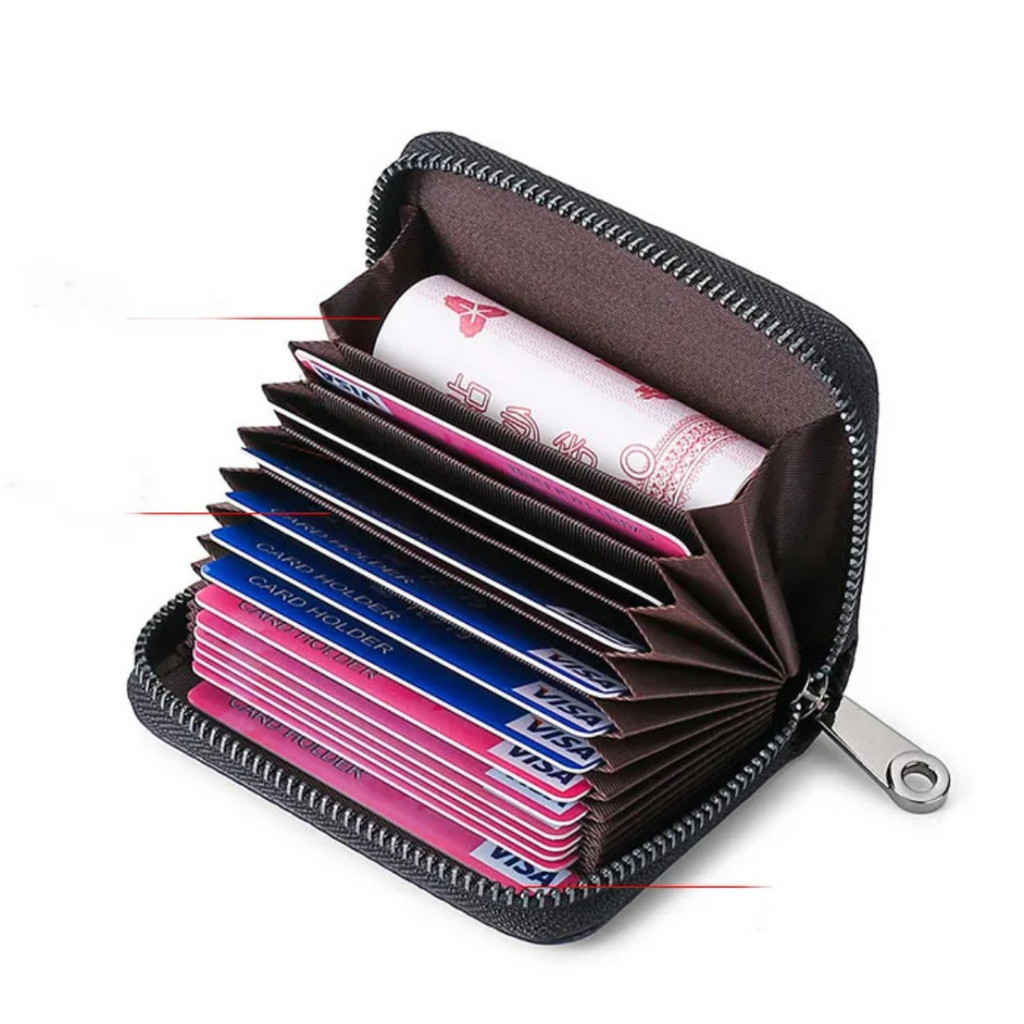 YoYo Simple men's leather small wallet 11 card slots card holder wallet ...