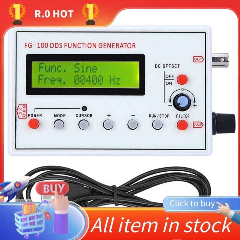 FG-100 DDS Function Signal Generator Frequency Counter 1Hz - 500KHz ...