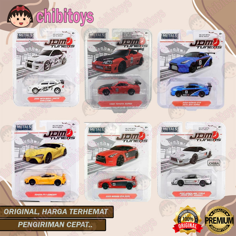 Jada Diecast Jdm Tuners Wave 1B Nissan GT-R R35 Mitsubishi Lancer Evo ...
