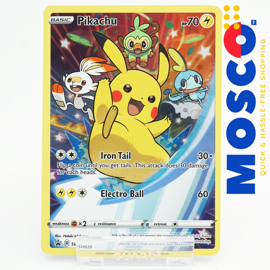 Pikachu - SWSH020 - Full Art Promo Sword & Shield | Pokemon TCG ...