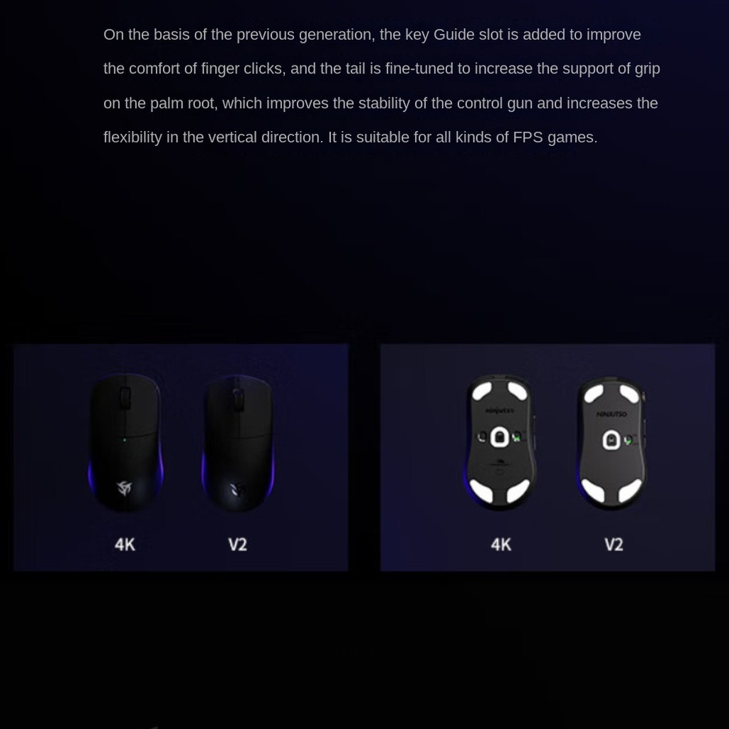 Ninjutso Sora V2 Wireless Dual Mode Lightweight Ultra Long Range Gaming ...