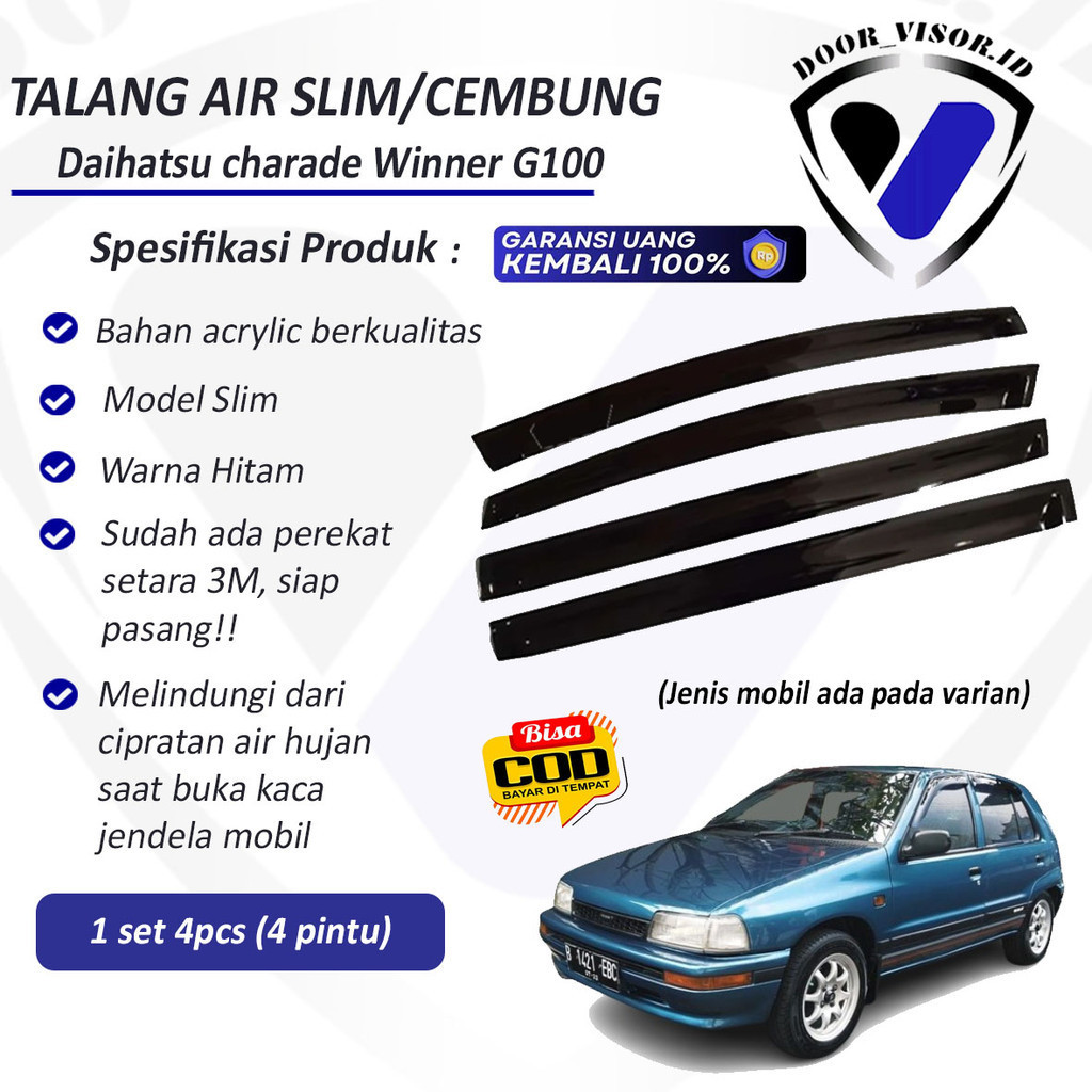 Daihatsu charade Winner G100 slim 4-door car water gutter | Shopee ...