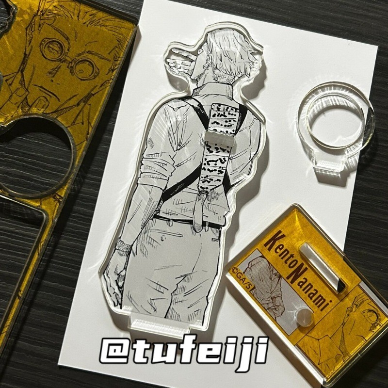 Nanami Kento Anime Acrylic Stand JJK Black White Manga Style Desk ...