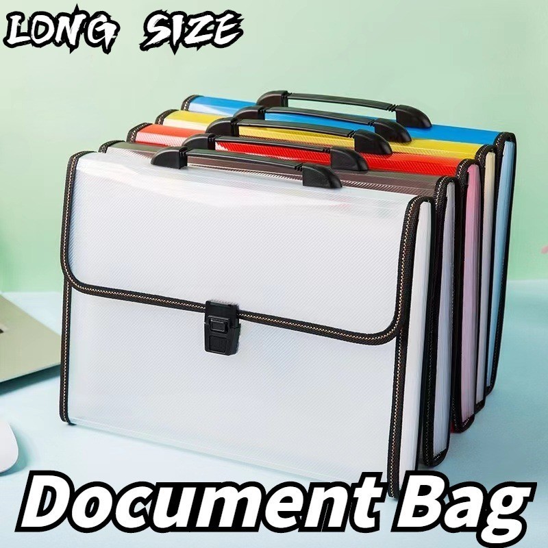 Long Expanding Folder File Organizer File Bag with Handle Waterproof ...