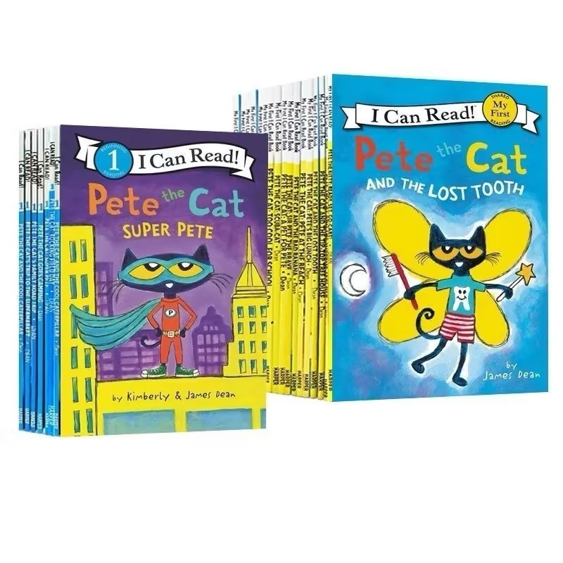 12 Books Pete The Cat Set Early Learning English Story Book Pocket Kids ...
