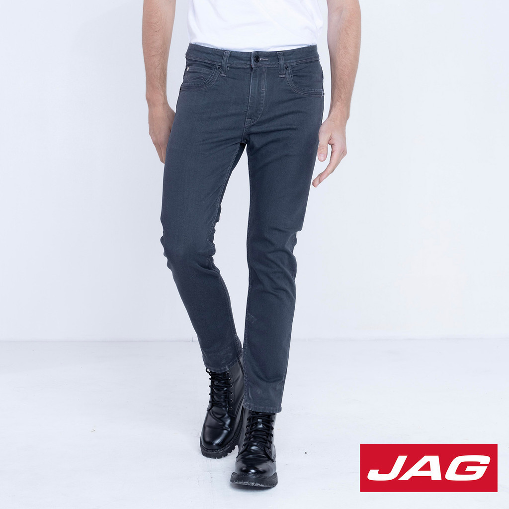 Jag Men's Black Cropped Skinny Jeans- One Wash Denim Stylish Fit for ...