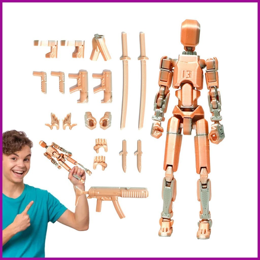 3D Printed Action Figure Multi-Jointed Movable Robot Robot Action ...