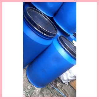️210 liters plastic drum with full black cover (used once only ...