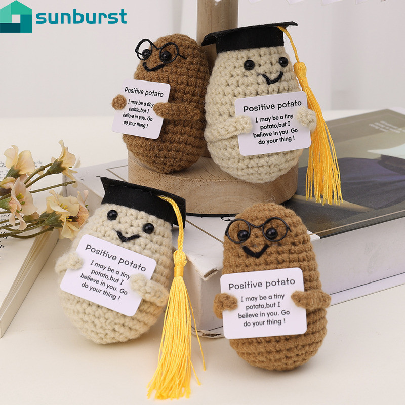 Funny Expression Knitted Wool Doll - Handmade Positive Energy Dr ...