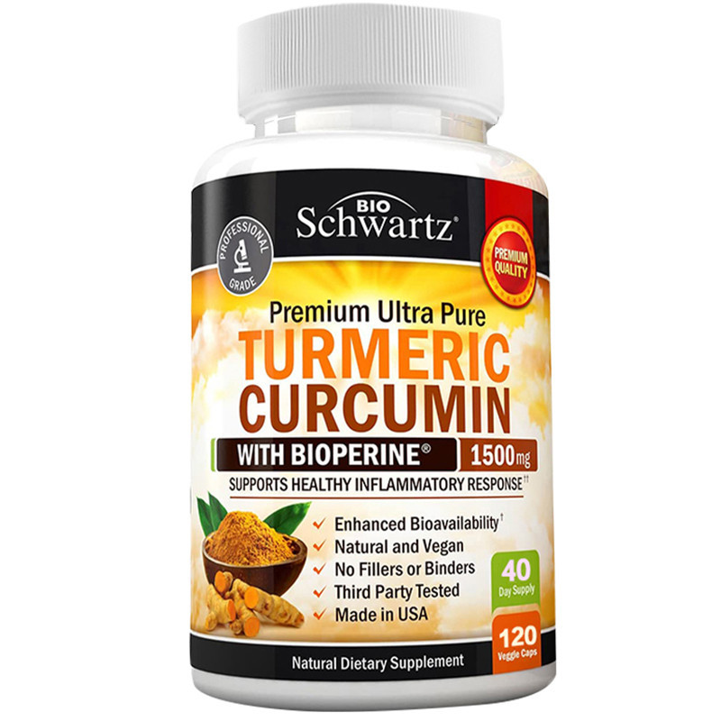 Ginger Turmeric Curcumin, 1500 mg with Black Pepper - Improved ...