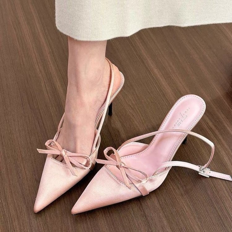 Pointed Stiletto Heel High Heels Women's Strap | Shopee Philippines