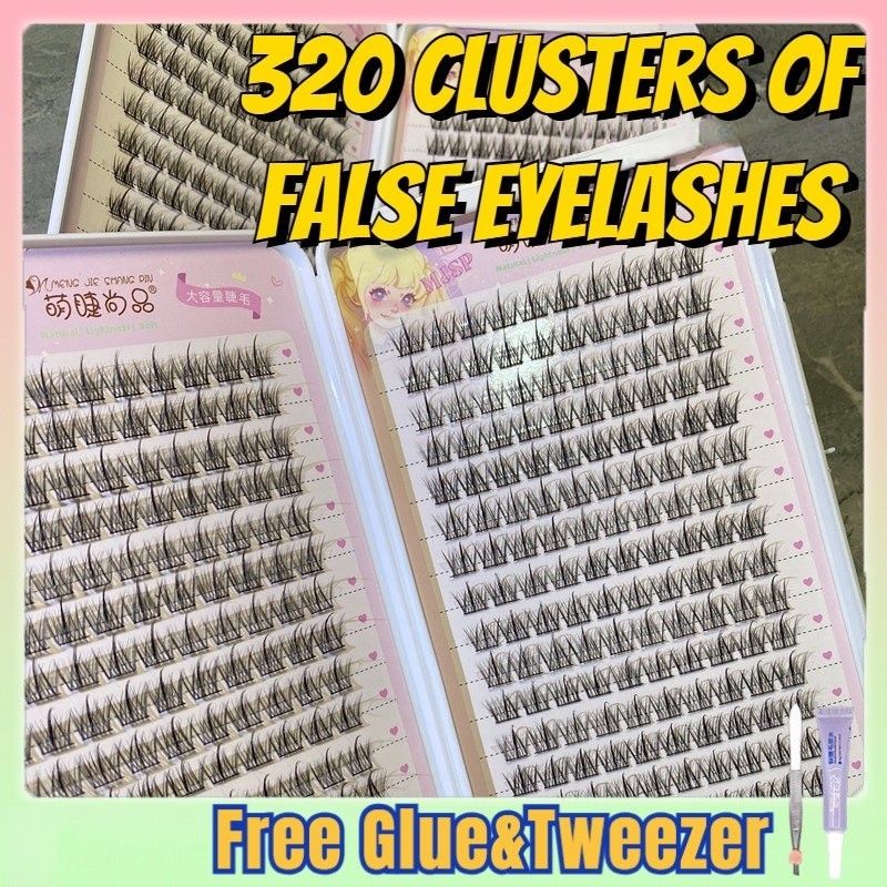 320 Clusters The Lazy Trilogy Fake Eyelashes Extension Little Devil ...