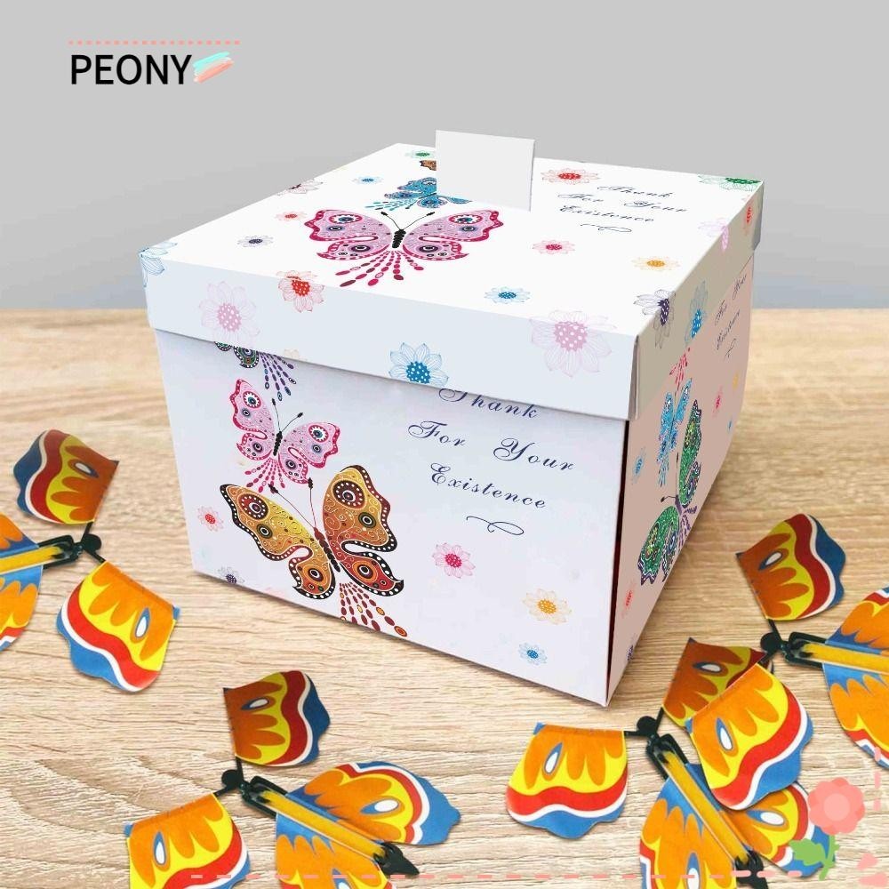 PEONY Surprise Flying Butterfly Box, Anniversary Happy Birthday ...