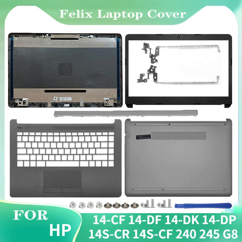 For HP 14-CF 14-DF 14-DK 14-DP 14S-CR 14S-CF Laptop LCD Back Cover ...