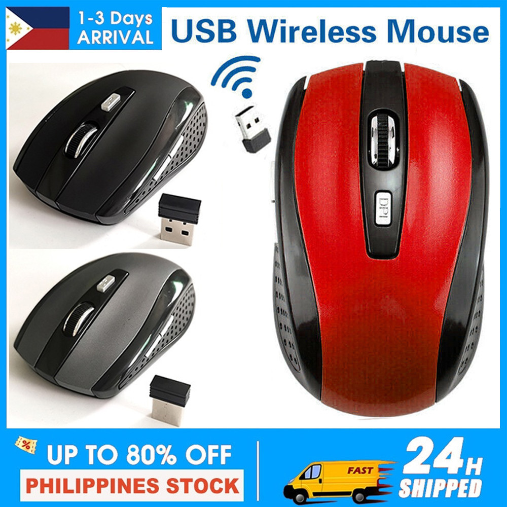 2.4G Wireless Gaming Mouse For PC & Laptop Mice Battery Powered ...