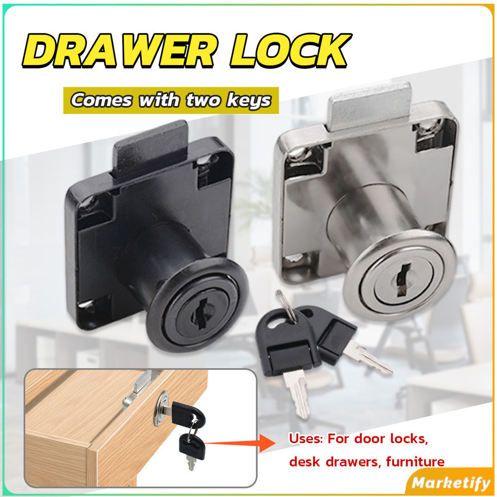 MK Stainless Steel Drawer Lock with 2 Keys Lock Locker Furniture Door Cabinet Lock Hardware ...
