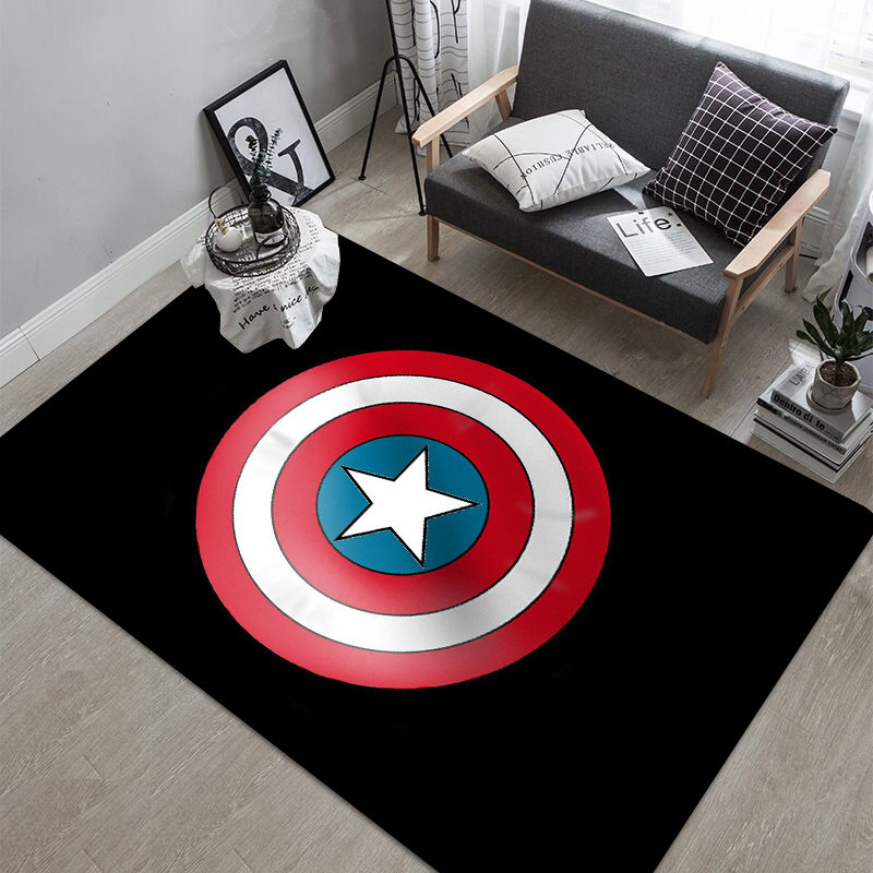 Captain America Marvel Avengers Carpet with Pentagram Shield Design ...