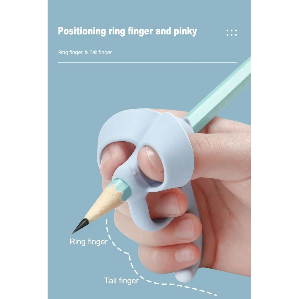 Five Fingers Silicone Pencil Pen Holder Children Writing Posture ...