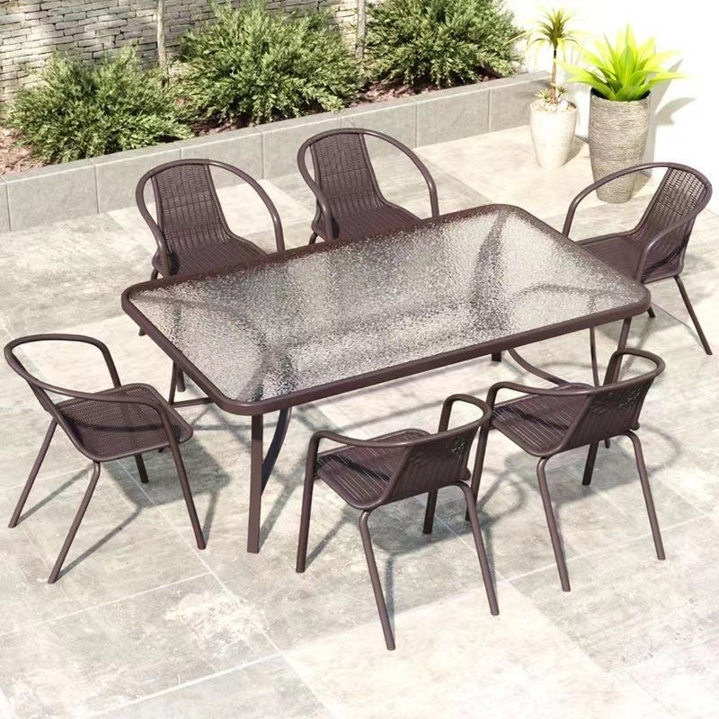 Outdoor Table and Chair Set for Balcony, Outdoor Garden, Modern Wrought ...