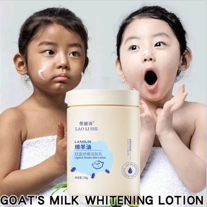 Goat Milk Whitening Body Lotion Permanent Whitening Smooth Improve Dark Skin Remove Melanin ...