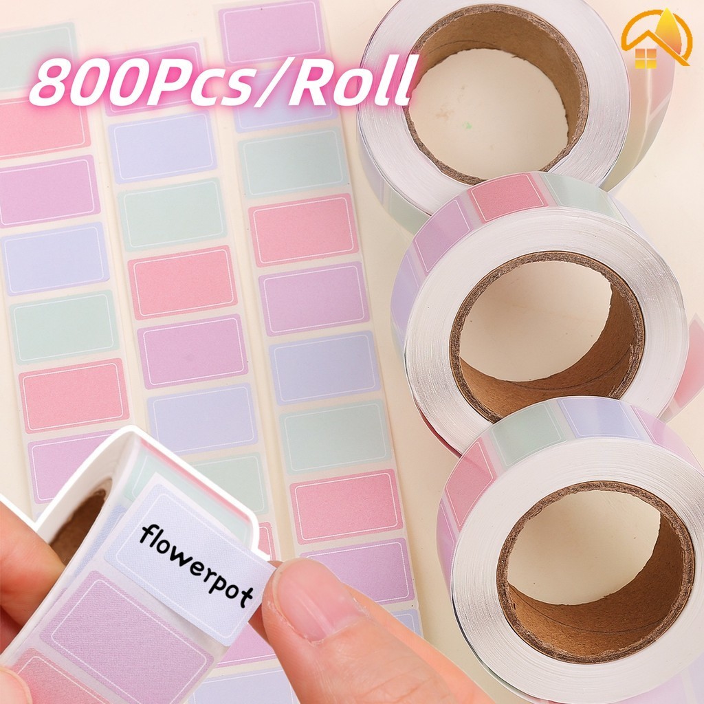 Date Type Classification Sticker Document Labels - Macaron Color Blank ...