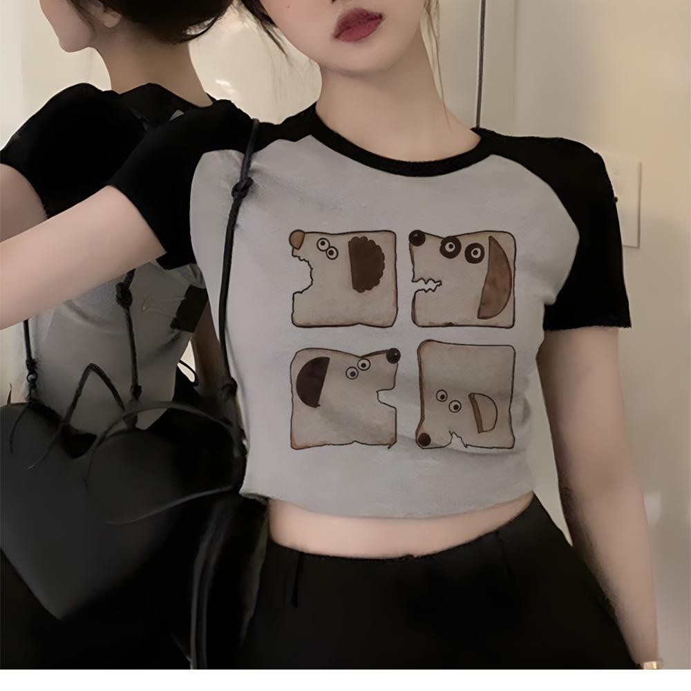 2024 new 4 cyber y2k grunge yk2 crop top Woman trashy kawai goth gothic ...