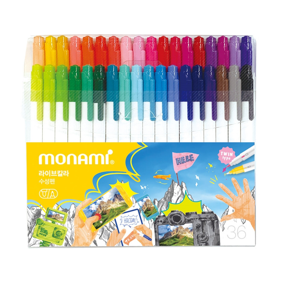 Monami New Live Color 36 colors / Water Based Pen | Shopee Philippines