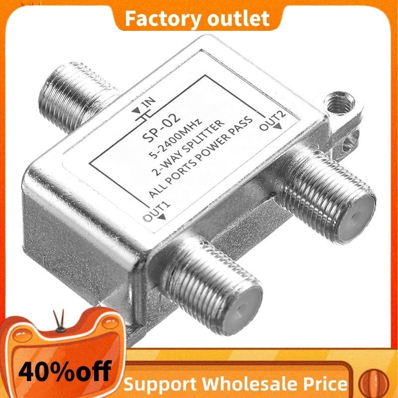 In Stock Digital 2 Way Coaxial Cable Splitter 5-2400MHz, RG6 Compatible ...