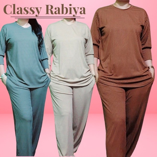 Big Fashion CLASSY RABIYA COTTON KNITTED COORDINATES muslim terno ...