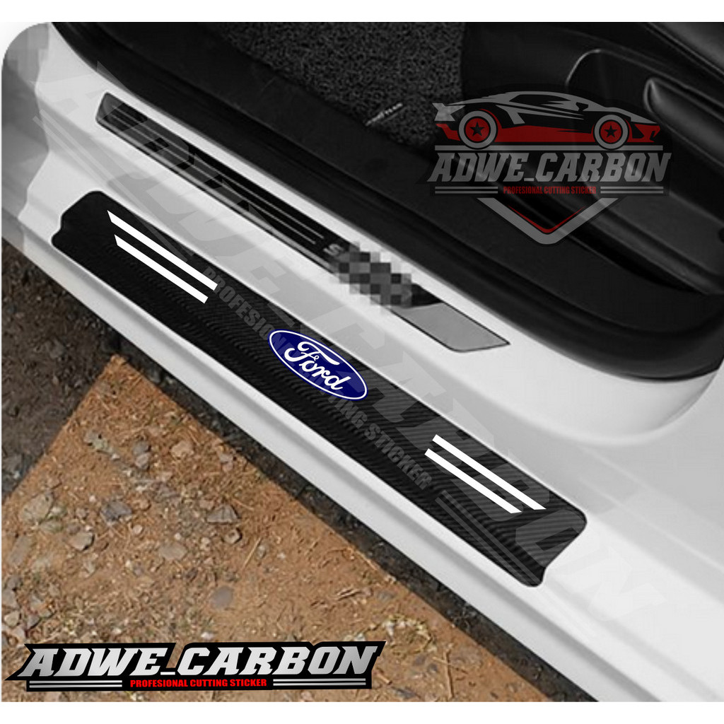 Ford car sticker carbon sticker 3d sill plate ford ranger fiesta escape ...