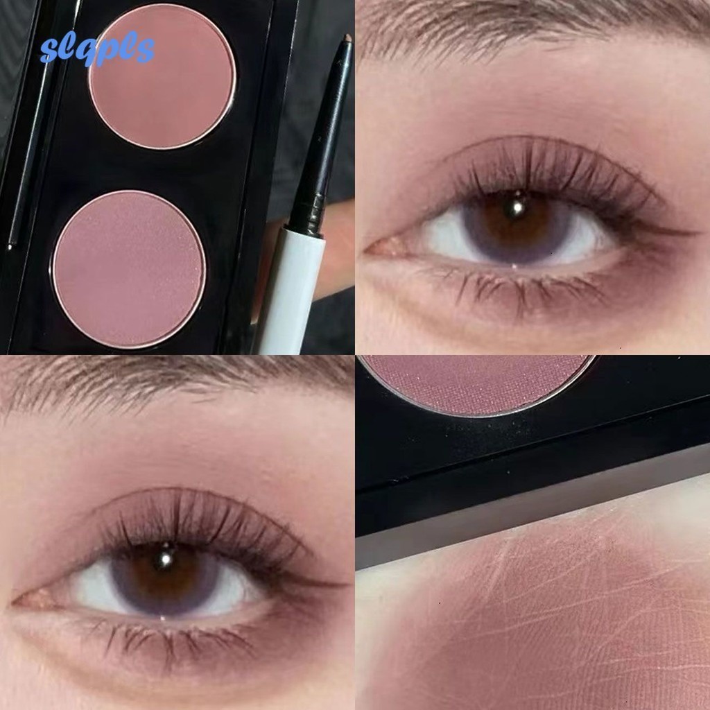 Rose Pink Brown 2 Color Eyeshadow Palette Single Color Matte Universal ...