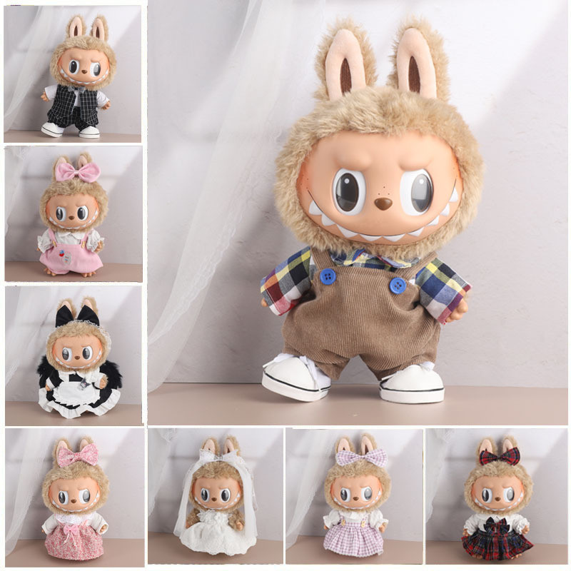 38cm Labubu Vinyl Plush Doll Clothes for Labubu Time to Chill Doll ...