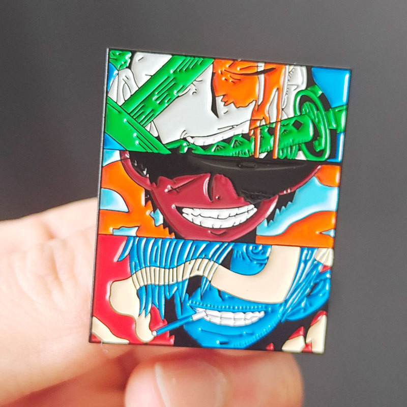 One Piece Pirate King Japanese Anime Brooch Zoro Solon Luffy Badge ...
