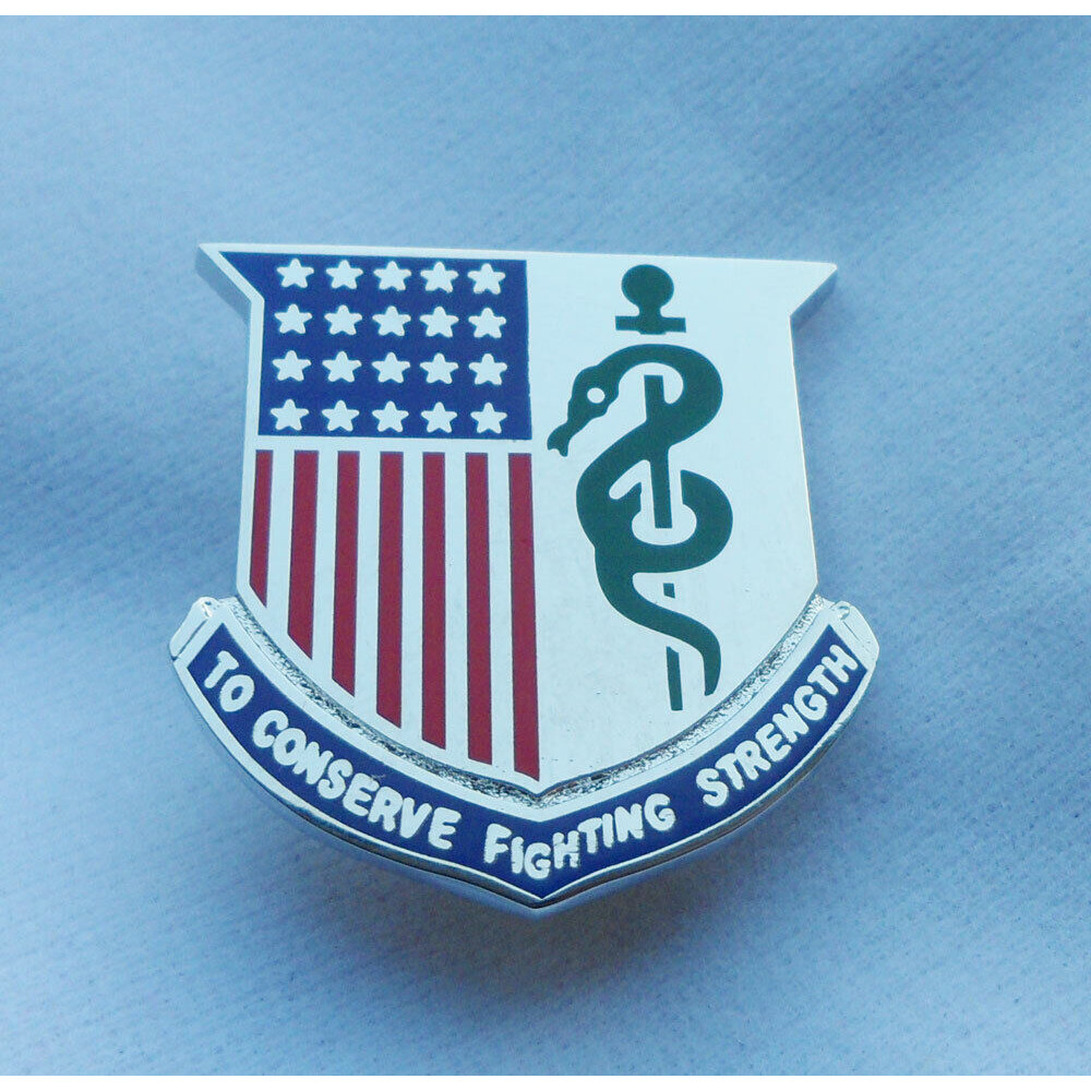 US Army Medical Corps TO CONSERVE FIGHTING STRENGTH Badge Pin 1.20x1.15 ...