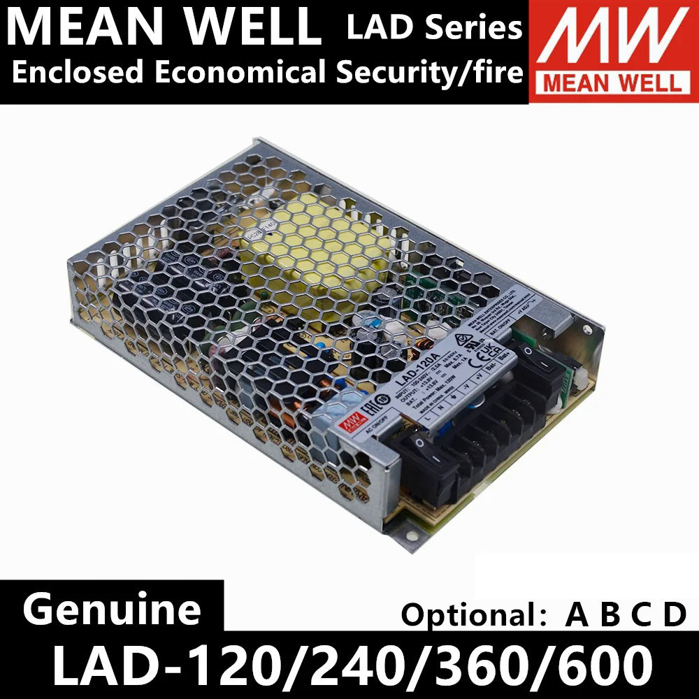MEAN WELL LAD-120/240/360/600 UPS A/B/C/D Enclosed Economical Security ...