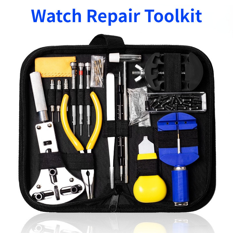 153pcs Watch Repair Tool Kit Case Opener Watch Link Pin Remover Spring ...