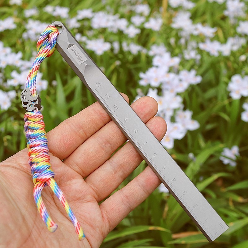 CNEDC Titanium Alloy Ruler EDC Outdoor Tool Crowbar Wrench ...